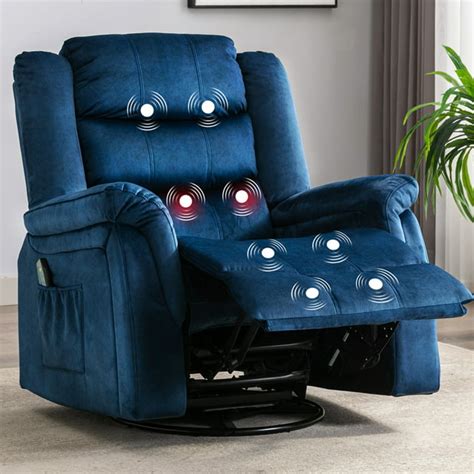 Comhoma Ergonomic Recliner With Heat And Massage 360 Swivel Rocking