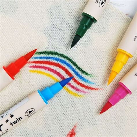 ZIG Fabricolor Twin Textilmarker 12er Set Grafik Marker Marker