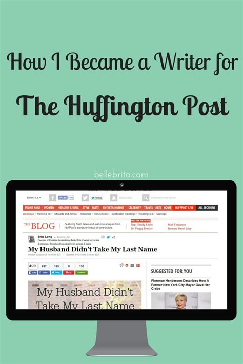 How I Became A Writer For The Huffington Post Belle Brita