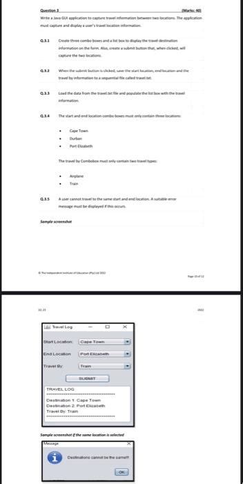 Solved Quesyion 3 Write A Java Gui Application To Capture