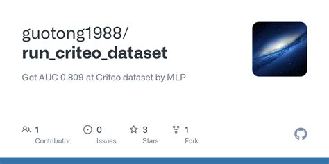 Issues · Guotong1988runcriteodataset · Github