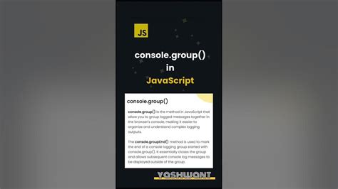 Master Consolegroup And Consolegroupend In Javascript With