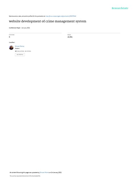 Website Development Of Crime Management System Pdf Php Databases
