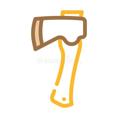 Hatchet Hatchet Color Icon Vector Illustration Stock Vector