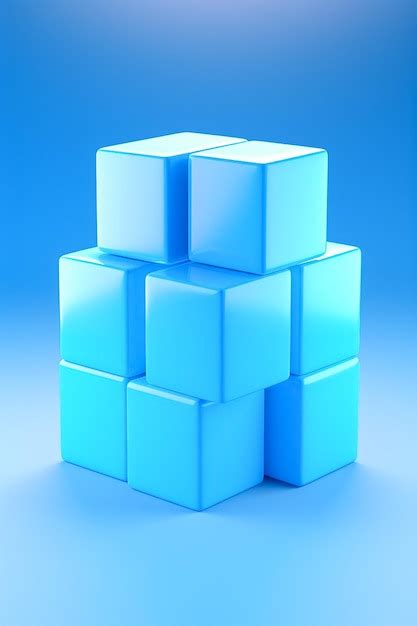 Premium Photo Minimalistic 3d Render Of A Cube With A Gridlike