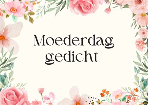 Moederdag Gedicht In De Klas Juf Maike