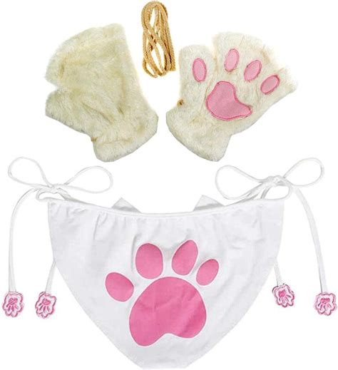 Bundlemall Womens Cosplay Lingerie Set Kitten Cat Sexy Costume