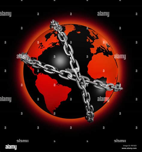 Chained World Globe Hi Res Stock Photography And Images Alamy