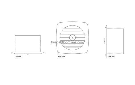 Wall Exhaust Fan Autocad Block Free Cad Floor Plans