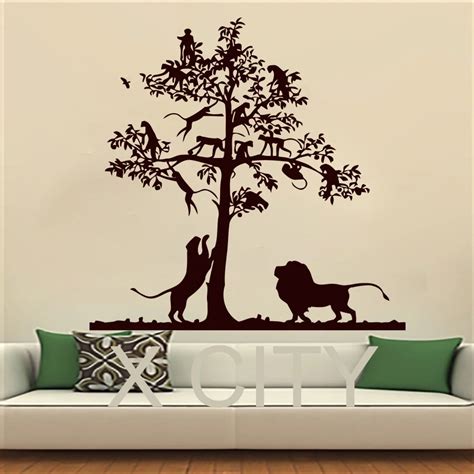 Buy Wall Decals Lion Tree Monkey Safari Landscape