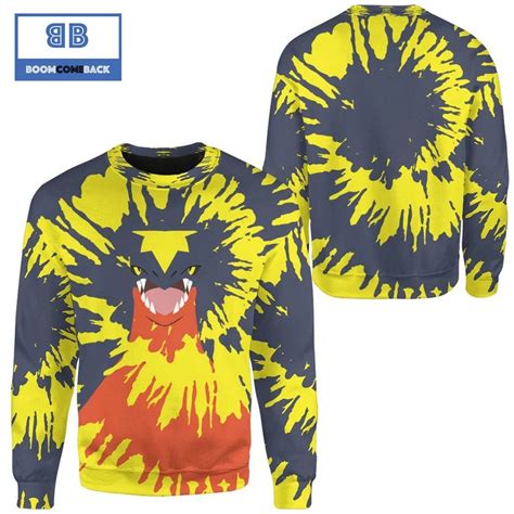 Tie Dye Garchomp Face Pokemon Anime Christmas 3d Sweatshirt Boomcomeback