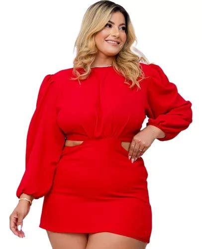 Macaquinho Plus Size Feminino Short Saia Aberto Lateral Parcelamento