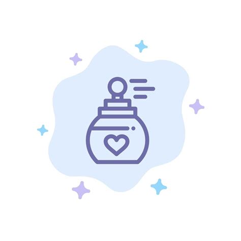 Perfume Fragmented Fragrant Aroma Blue Icon On Abstract Cloud Background 19094670 Vector Art At