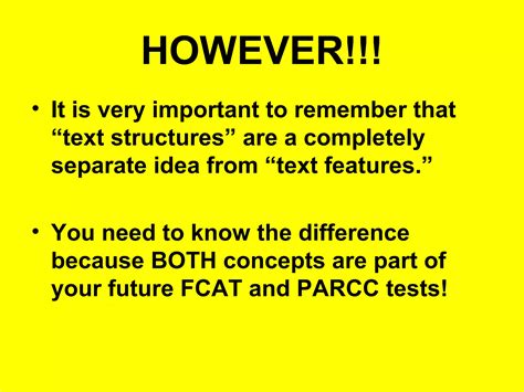 Text Structures V Text Features Ppt