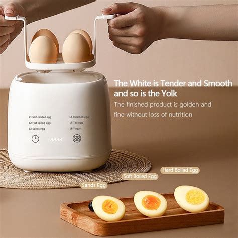 【longqu】egg Boiler Half Boiled Egg Maker Telur Separuh Masak Maker 煮蛋器