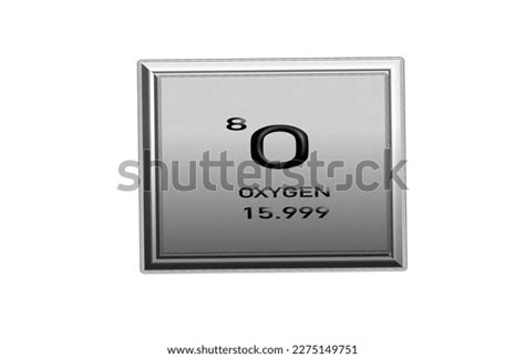 Periodic Element Oxygen Atomic Number Weight Stock Vector Royalty Free