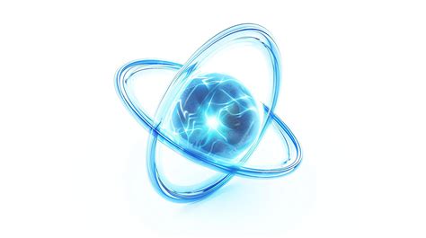 Premium Photo 3d Rendering Illustration Of A Glowing Blue Atom The