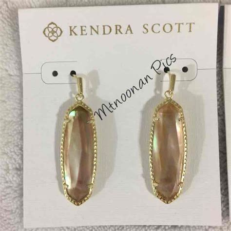 Kendra Scott Layla Earrings Peach Illusi On Mercari Silver Earrings