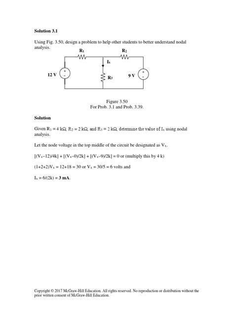 Chapter 03 Solutions Pdf Electrical Circuits Electronic Circuits