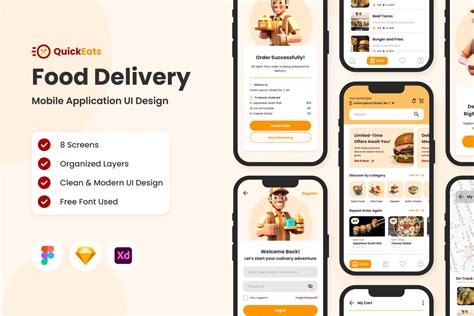 Quickeats Food Delivery Mobile App Graphic By Twinletter · Creative