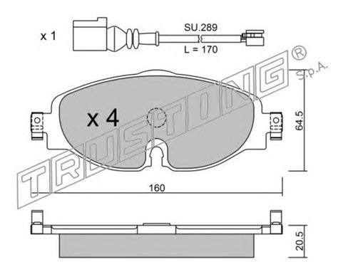 Колодки тормозные дисковые TRUSTING 966.0W - цена, наличие и ...