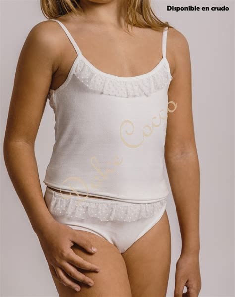 Conjunto Ropa Interior Niña Comunión Blanco O Crudo Dolce Cocco