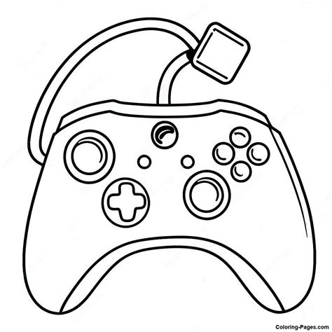 Retro Xbox Controller Coloring Page Coloring Page Free Printable Pdf