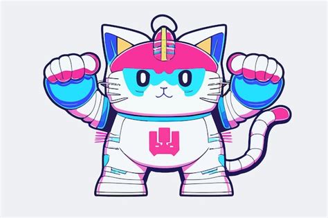 귀여운 로봇 그림 프리미엄 벡터