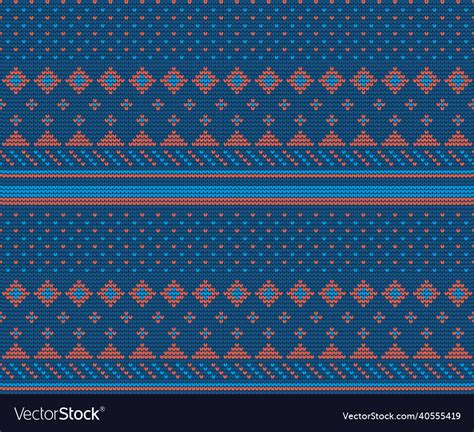 Seamless Knitting Pattern Royalty Free Vector Image