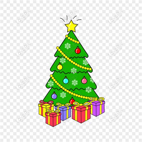 Free Cartoon Cute Minimalistic Christmas Tree Cartoon Christmas Christmas Tree Png White