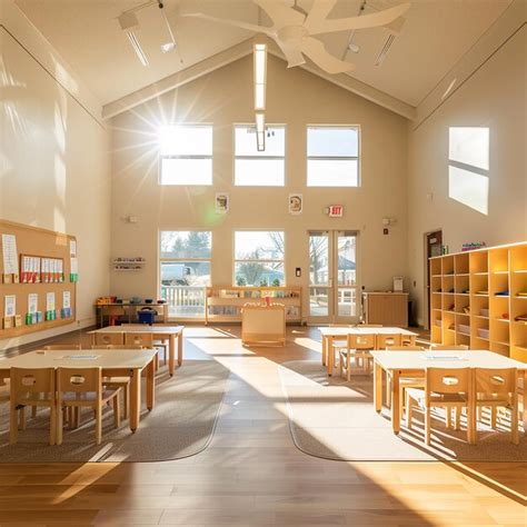 Serene And Bright Classroom Premium Ai Generated Image