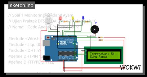soal 1 monitoring suhu kandang ayam wokwi esp32 stm32 arduino simulator