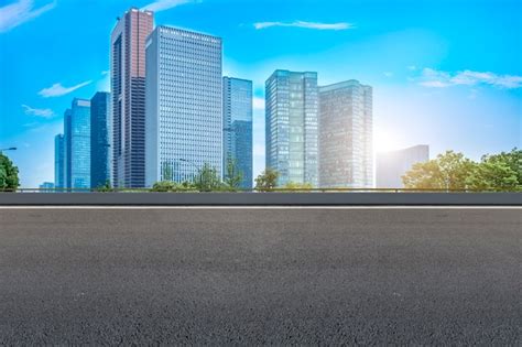 Premium Photo Prospects For Expressway Asphalt Pavement City Building Commercial Building