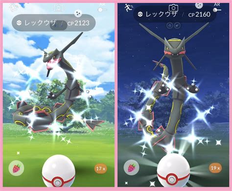 ぴよまる🐥 On Twitter レックウザ初日🐉 色違い2匹getできました ¨̮ 🤍 💯狙って頑張ります💪🏻 招待共闘