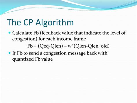 PPT QCN Algorithm Implementation For Congestion Control In High Data Rate Networks PowerPoint