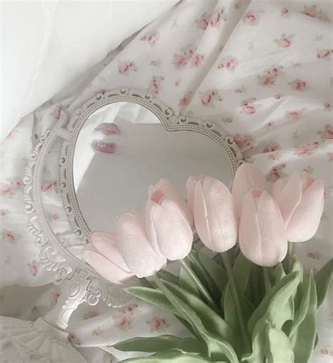 Pink Tulips Bouquet Pastel Pink Aesthetic Soft Pink Photo Pink