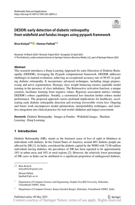 Deddr Early Detection Of Diabetic Retinopathy From Widefield And Fundus Images Using Pyspark