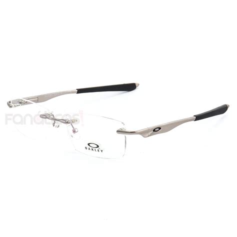 Armação de Óculos Flutuante Sem Aro Oakley Wingfold Prata
