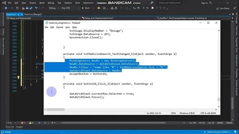 C Windows Form Database Driven Project Searching Record In