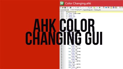 AutoHotKey Color Changing GUI YouTube