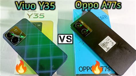 🔥vivo Y35 Vs Oppo A77s Unboxing Full Comparison 🔥camera Battery