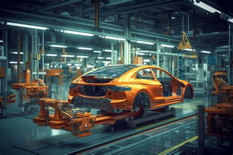 premium photo generative ai body of car on conveyor modern assembly