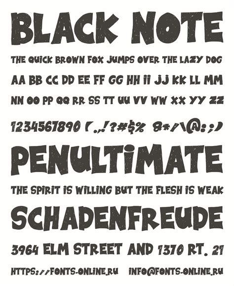 Black Note Font