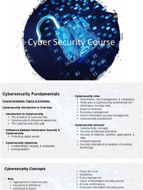 cyber security course content pdf security computer security