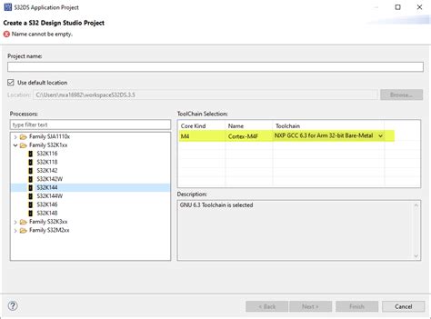 solved re s32ds create new project but can not select sdk nxp community