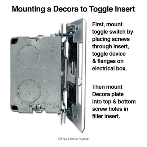 Decorator To Toggle Switch Plate Filler Insert Pass And Seymour 327