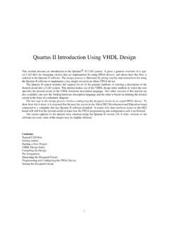 Quartus II Introduction Using VHDL Design Quartus Ii Introduction