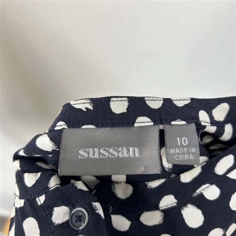 Sussan Size 10 Navy Blue And White Dresss