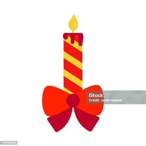 귀여운 크리스마스와 새해 기호 아이콘과 컬러 낙서 스타일 메리 크리스마스 휴가 벡터 일러스트 레이 션 캔들과 리본 12월에 대한 스톡 벡터 아트 및 기타 이미지 Istock