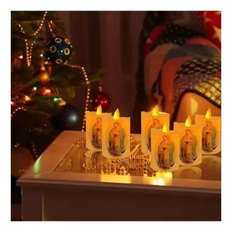 Velas Ligeras De Pila De Led Con Efecto Llama Virgen Meses sin interés